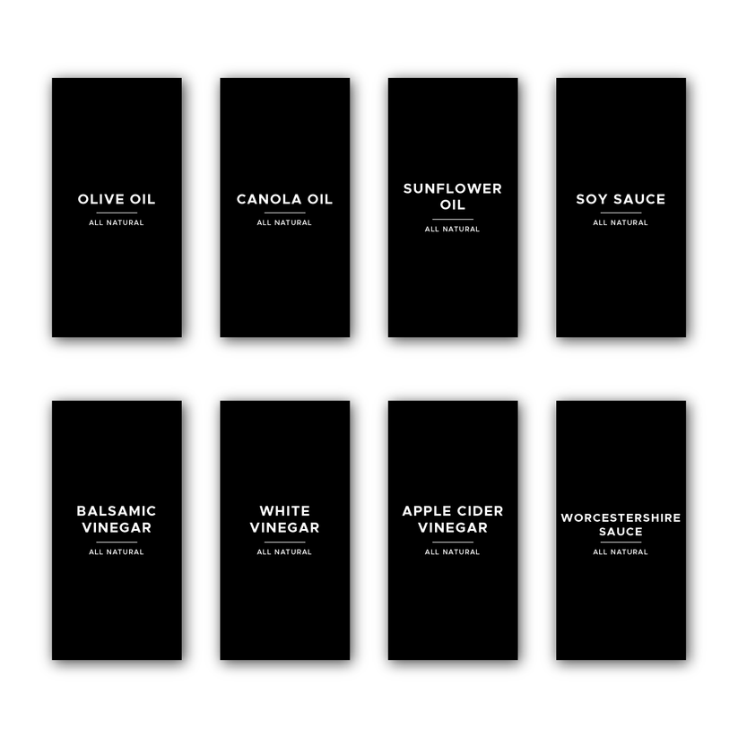 Premade Oil & Vinegar Label Sets – The Little Things