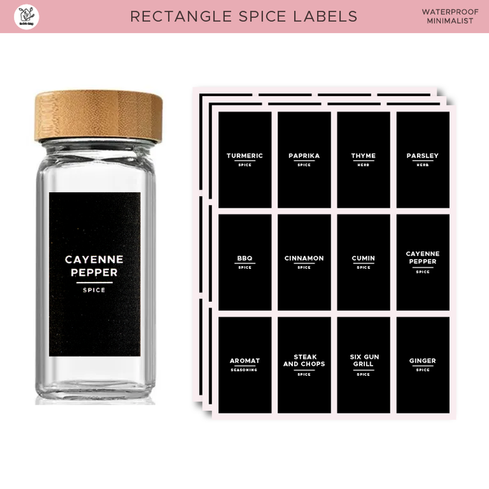 Rectangle Spice Labels – The Little Things