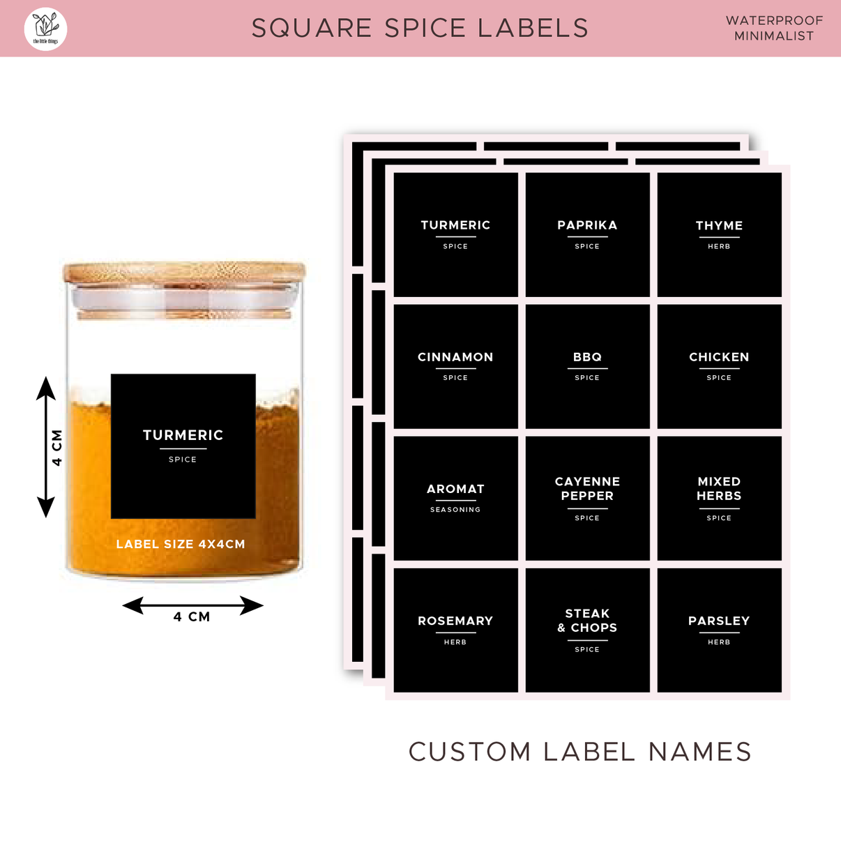 Square Spice Labels – The Little Things